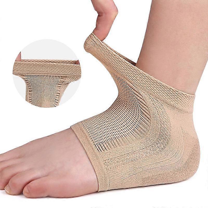 2PCS Gel Silicone Heel Protector Sleeve Repair Cushion Half-yard Socks ...