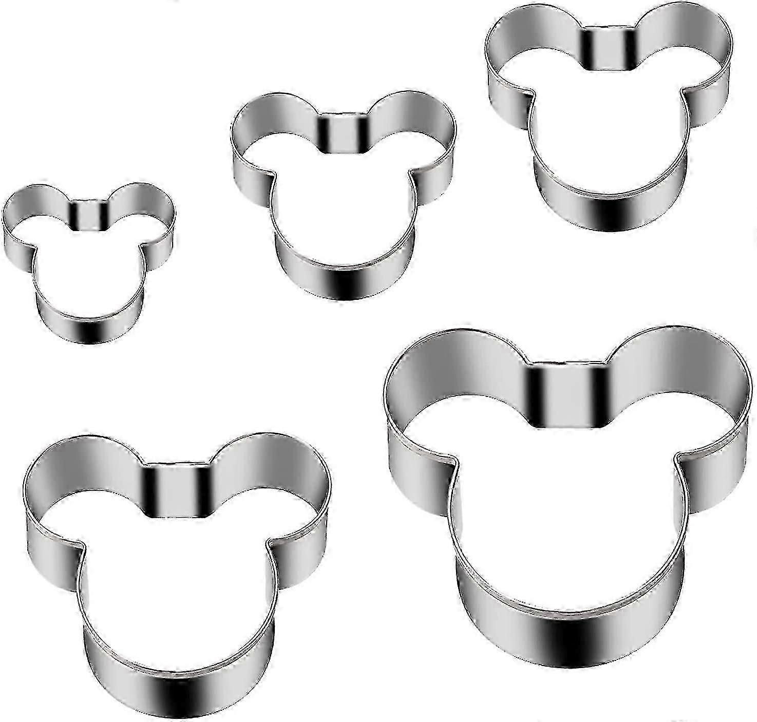 5pcs Cookie Cutter Set, Mickey And Minnie Mouse Cookie Cutters Set For ...