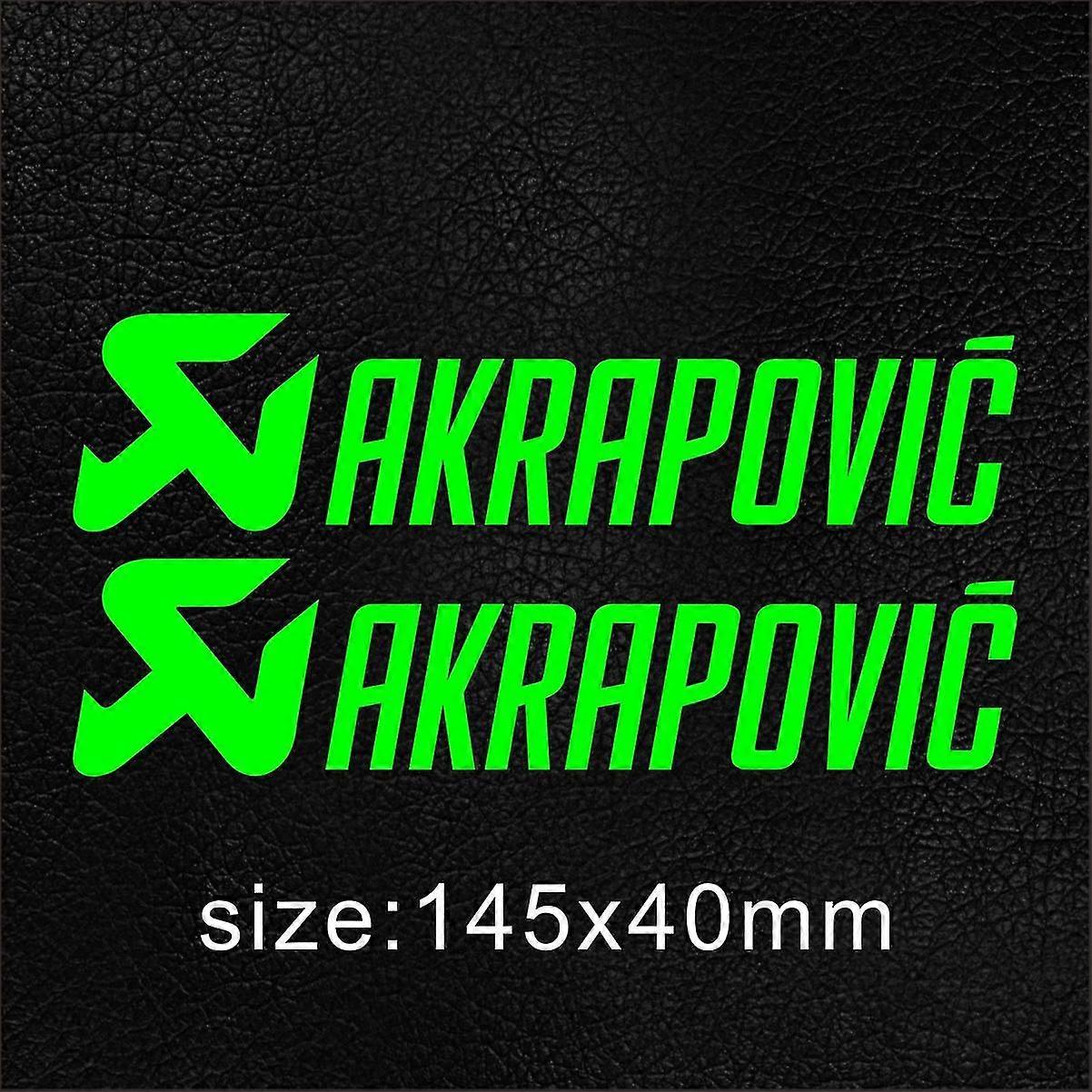 1 Pair Vinyl Exhaust Akrapovic Sticker Silencer Muffler Tip Pipe Tank ...