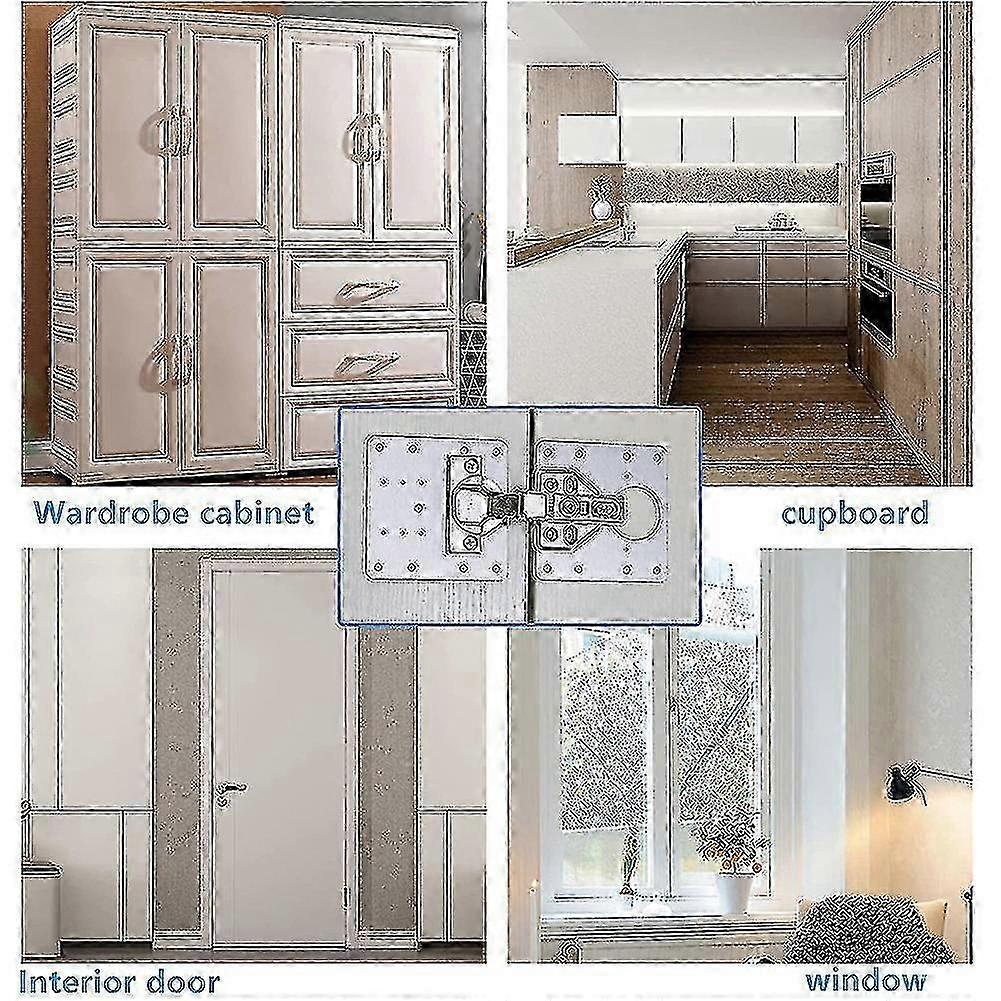 10pcs Cabinet Hinge Repair Plate Kit with Holes Flat Fixing Brackets ...