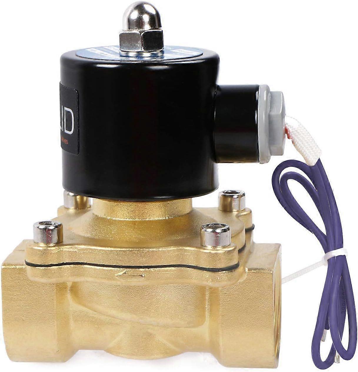 NPT Brass Electric Solenoid Valve 12V DC Normally Closed VITON (1 inch) 1 Inch | Fruugo UK