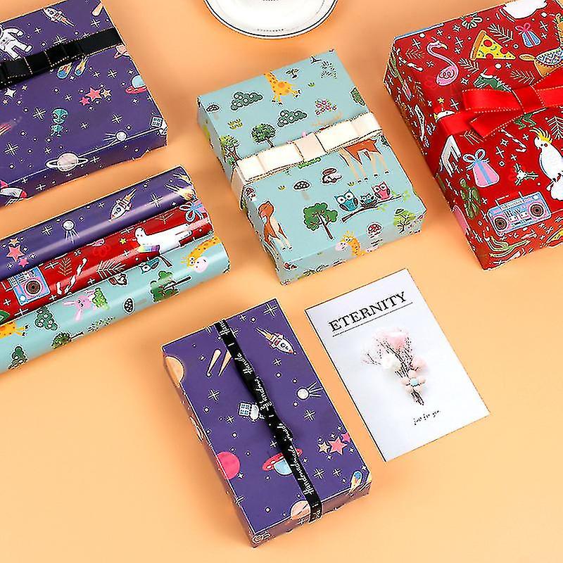Birthday Wrapping Paper 5 Sheets Kids Gift Wrapping Paper Happy ...