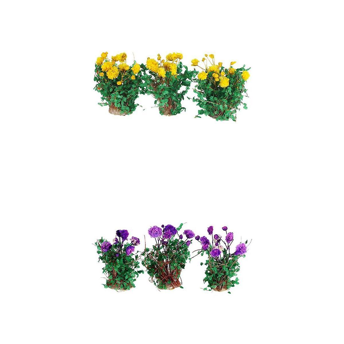 2 Box Diy Miniature Flower Cluster Model Scenery Materials For ...