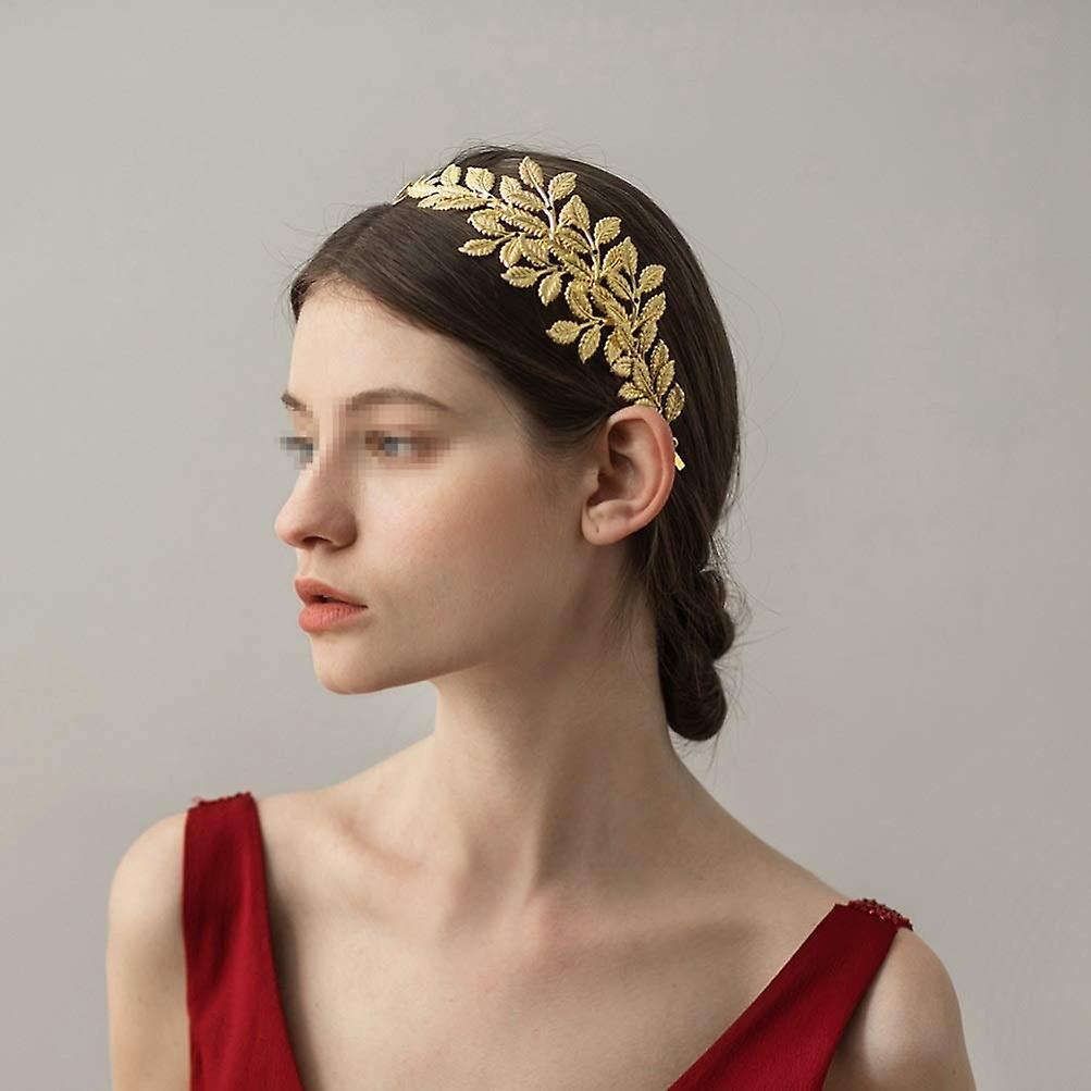 Gold Leaf Bridal Crown Greek Goddess Headband Laurel Leaves Crown Gold ...