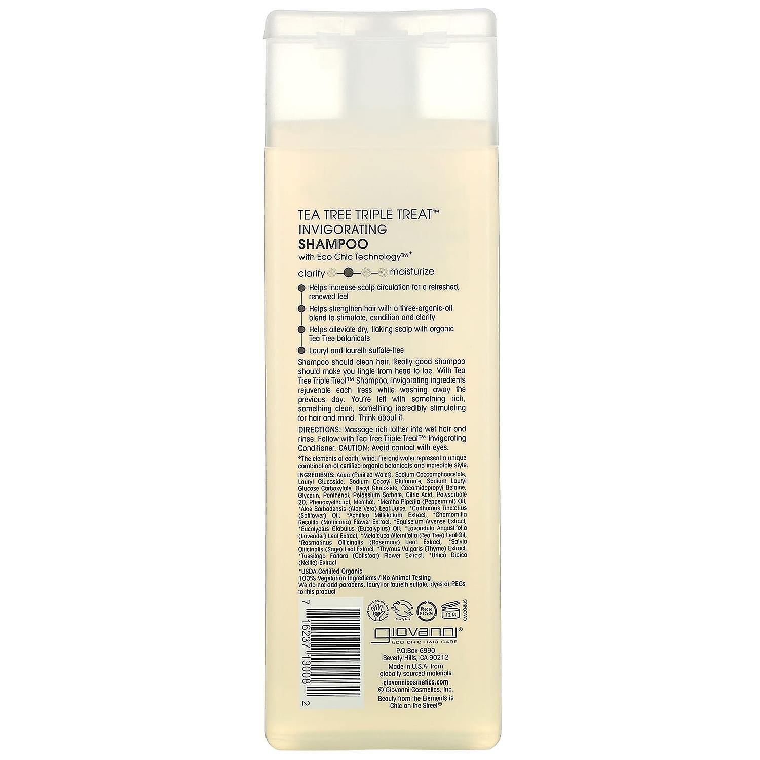 Giovanni, Tea Tree Triple Treat, Invigorating Shampoo, For All Hair Types, 8.5 fl oz (250 ml ...