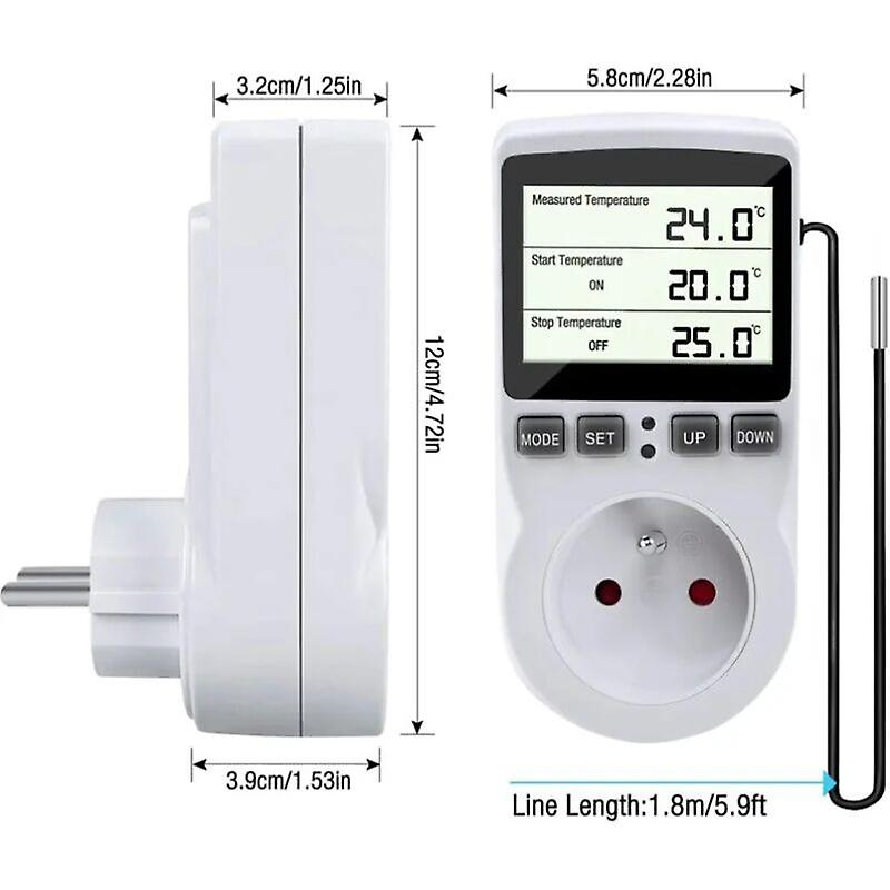 Thermostat Socket Temperature Controller Programmable Digital Timer With Probe Thermostat