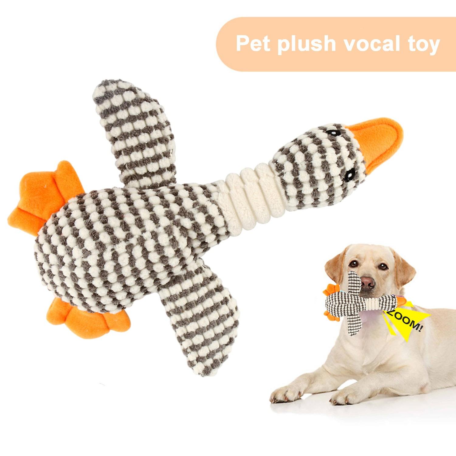 Doy Toy Plush Cartoon Duck Shape Pet Chew Toy Built-in Sound ...