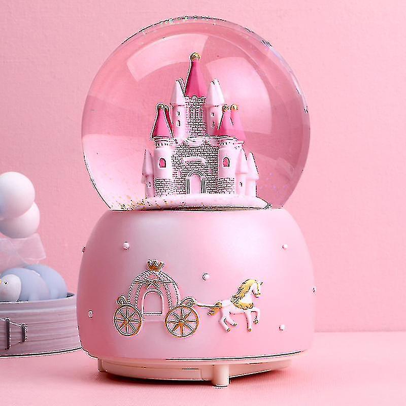 Crystal Music Box, Cartoon Lovers Crystal Ball Resin Ornaments Girl ...