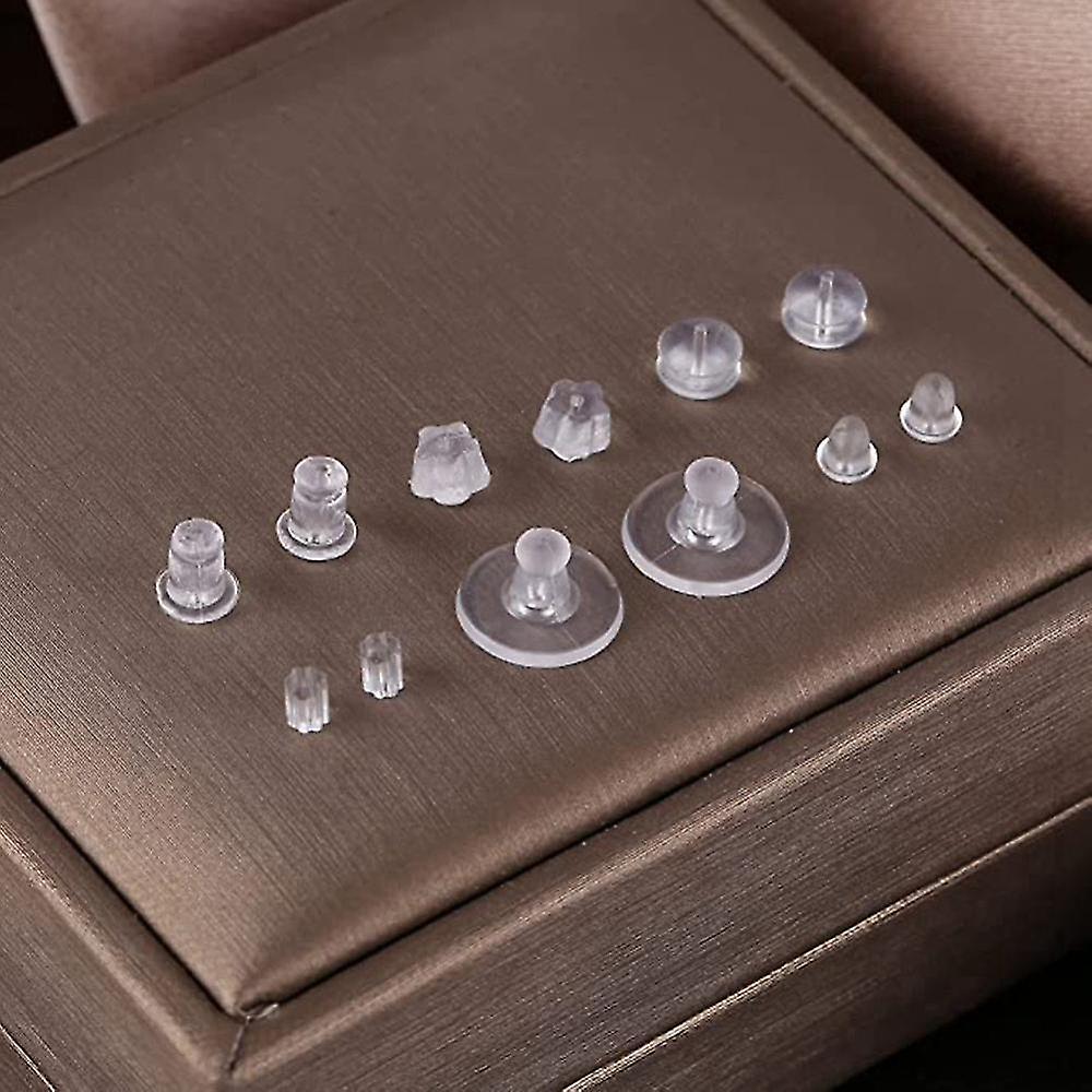 Earring Silicone Earring Back 6 Clear Rubber Earring Safety Back Plug ...