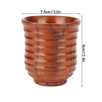 Classical Natural Cylindrical Shape Wood Thread Water Teacup Gift Cup ...