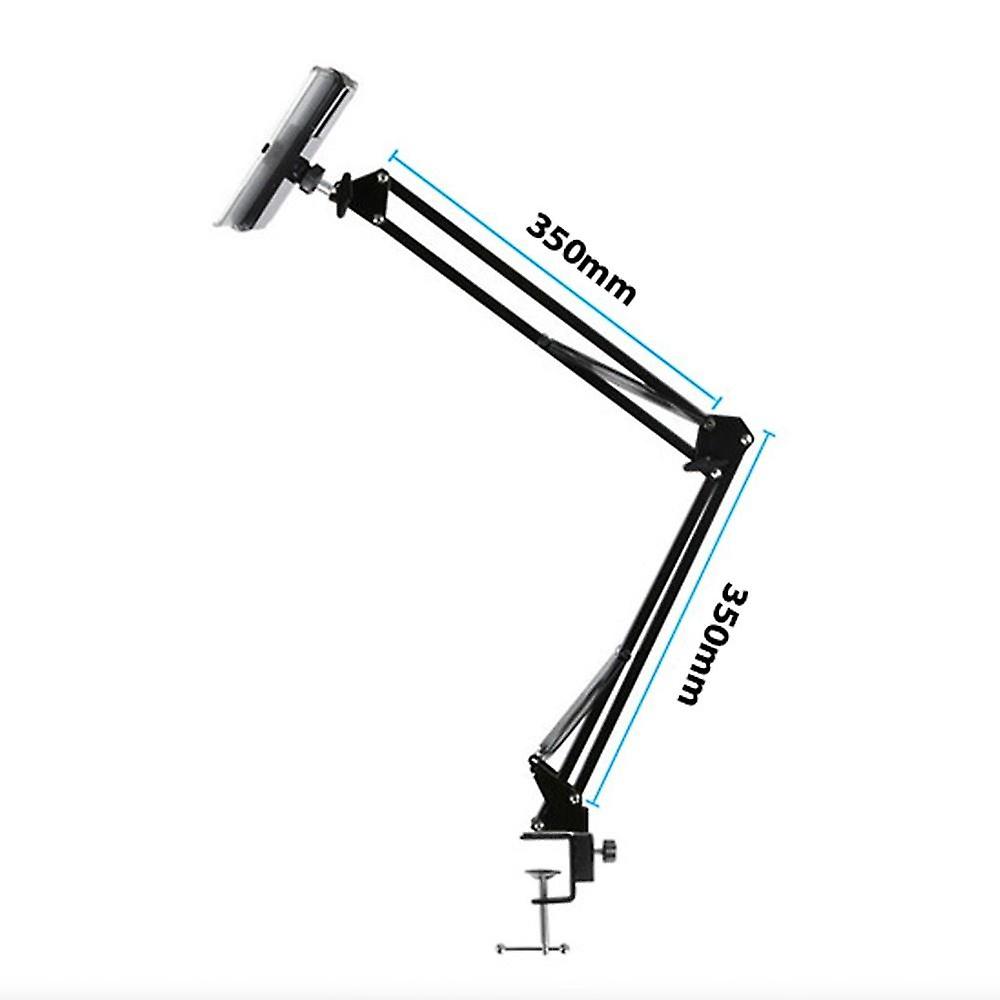 Cell phone holder for desk bed office kitchen long metal arm bracket ...