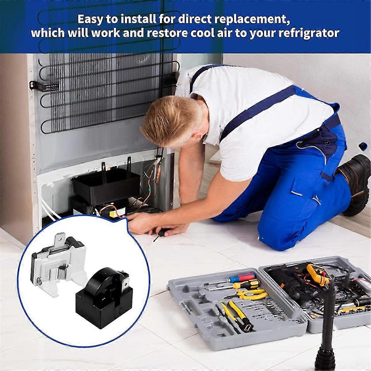 Refrigerator Compressor Relay And Overload Kit 5 Sets,qp2-4r7 4.7 Ohm 1 ...