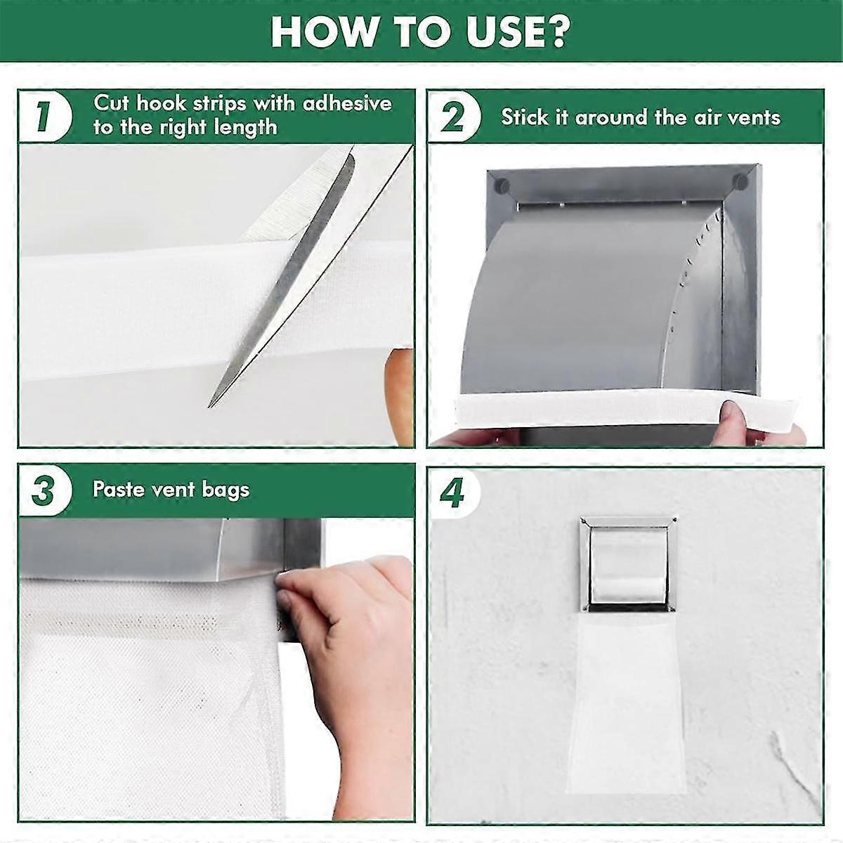 4pack Dryer Vent Lint Bags Lint Traps Lint Dust Bag For Outdoor Dryer ...