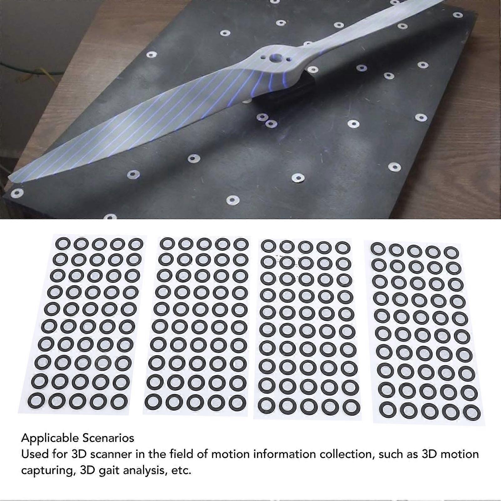 500 Pcs 3D Scanning Marker 6mm ID 10mm OD Reference Point Diffuse ...