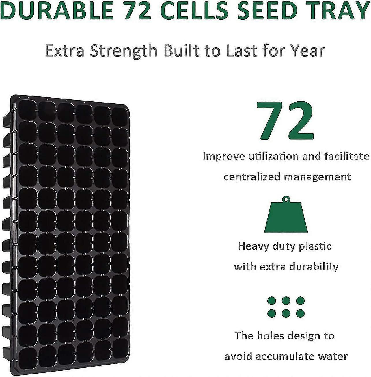10-pack Seed Starter Kit 72 Cell Seedling Tray Gardening Germination ...