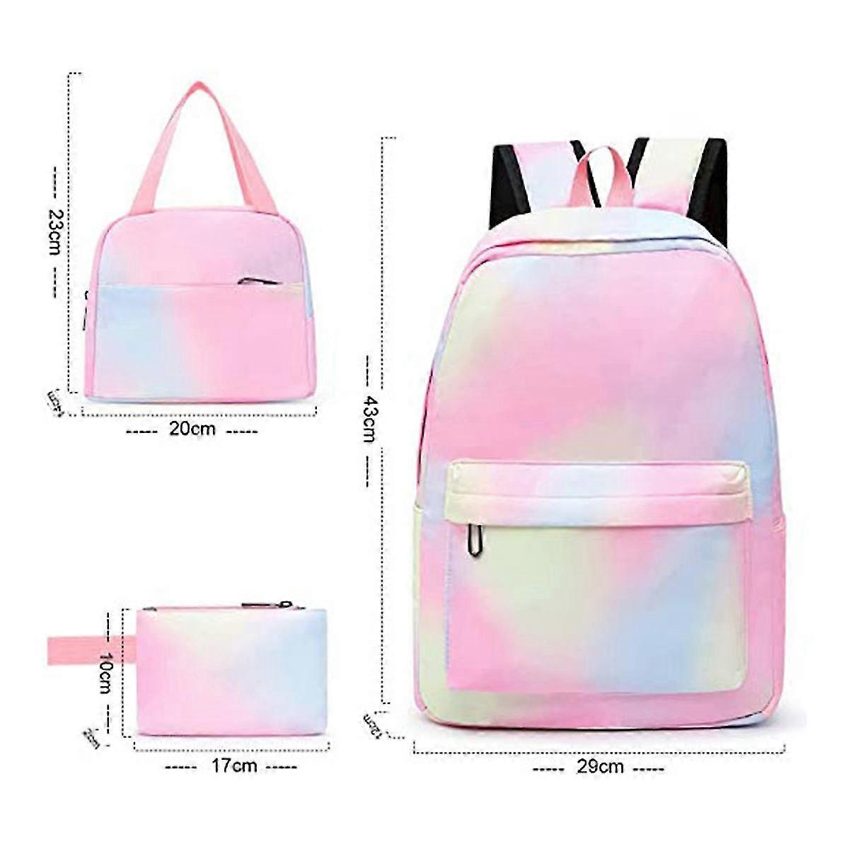 School Bag Sets For Girls, 3 In 1 Children Backpacks Lightweight ...