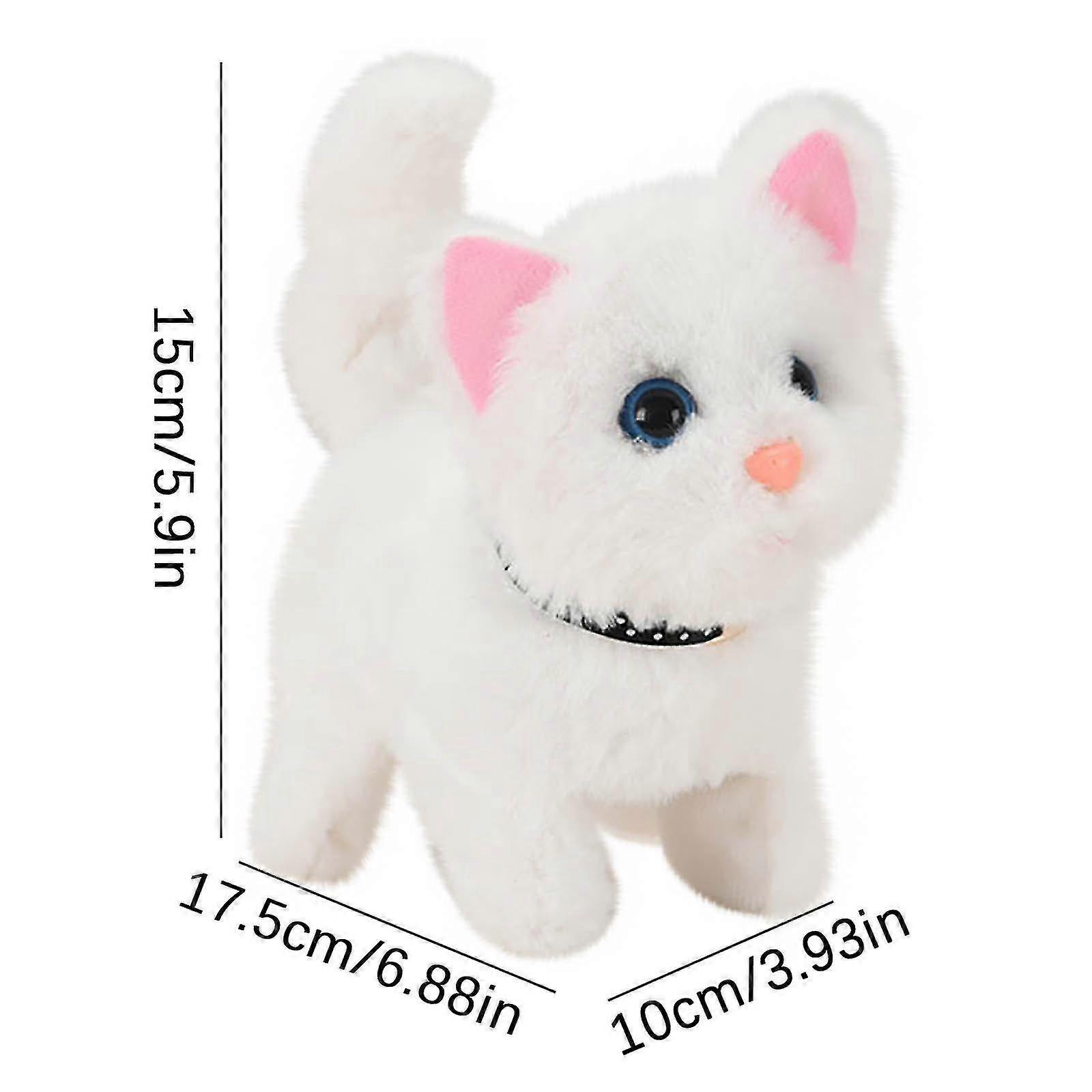 Robot Cat Plush Cat Stuffed Animal Interactive Cat, Walk, Bark And Move ...