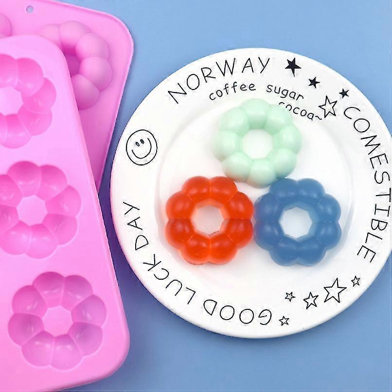 Silicone 6 Cavity Donuts Mold Pumpkin-shaped Cake Mold Clate Mold ...