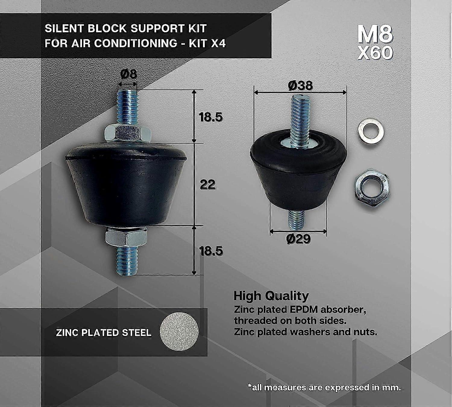 Conical Silent Block for Air Conditioner M8 | Anti Vibration Foot ...