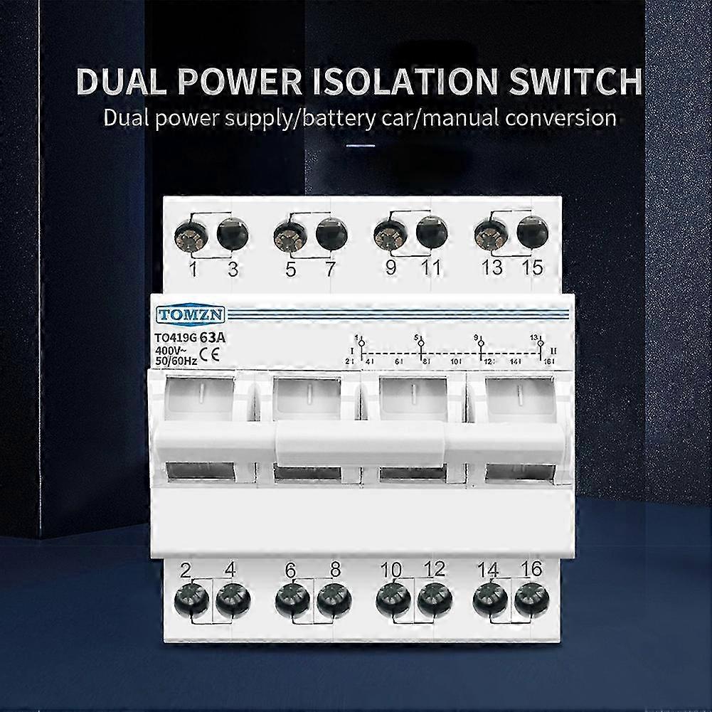 4P 63A 3 Phase Manual Transfer Isolating Switch Interlock Circuit ...