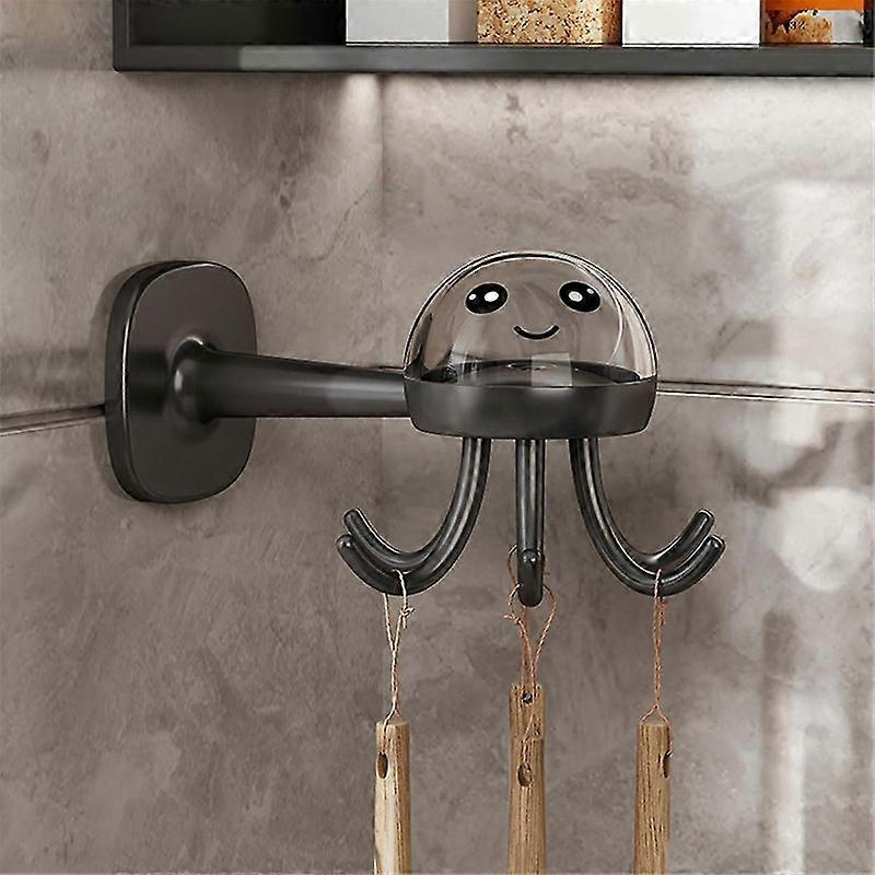 Multifunctional Kitchen Hooks 360 Rotation Octopus Shaped Non-marking ...