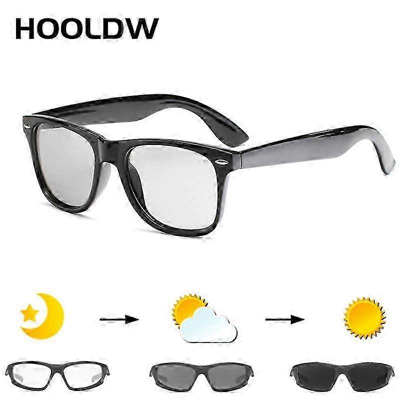 HOOLDW Polarized Photochromic Sunglasses Chameleon Glasses Men Women ...