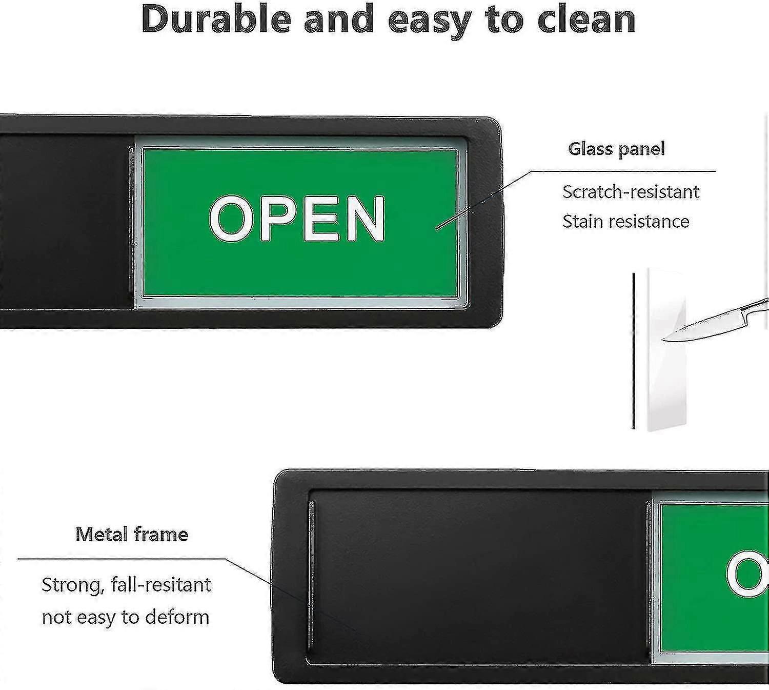 Open Closed Sign, Privacy Slide Door Sign Indicator - Black (do Not ...