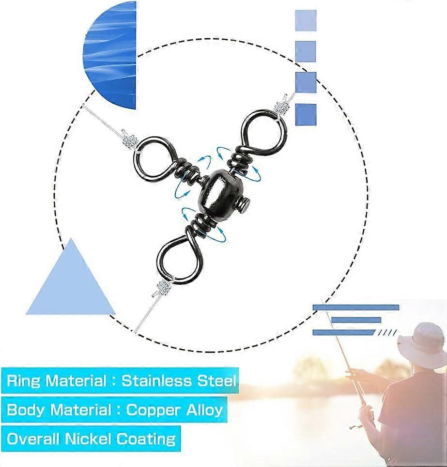 Stainless 3way Swivel Fishing crossline swivels 3 Way rigs Saltwater ...