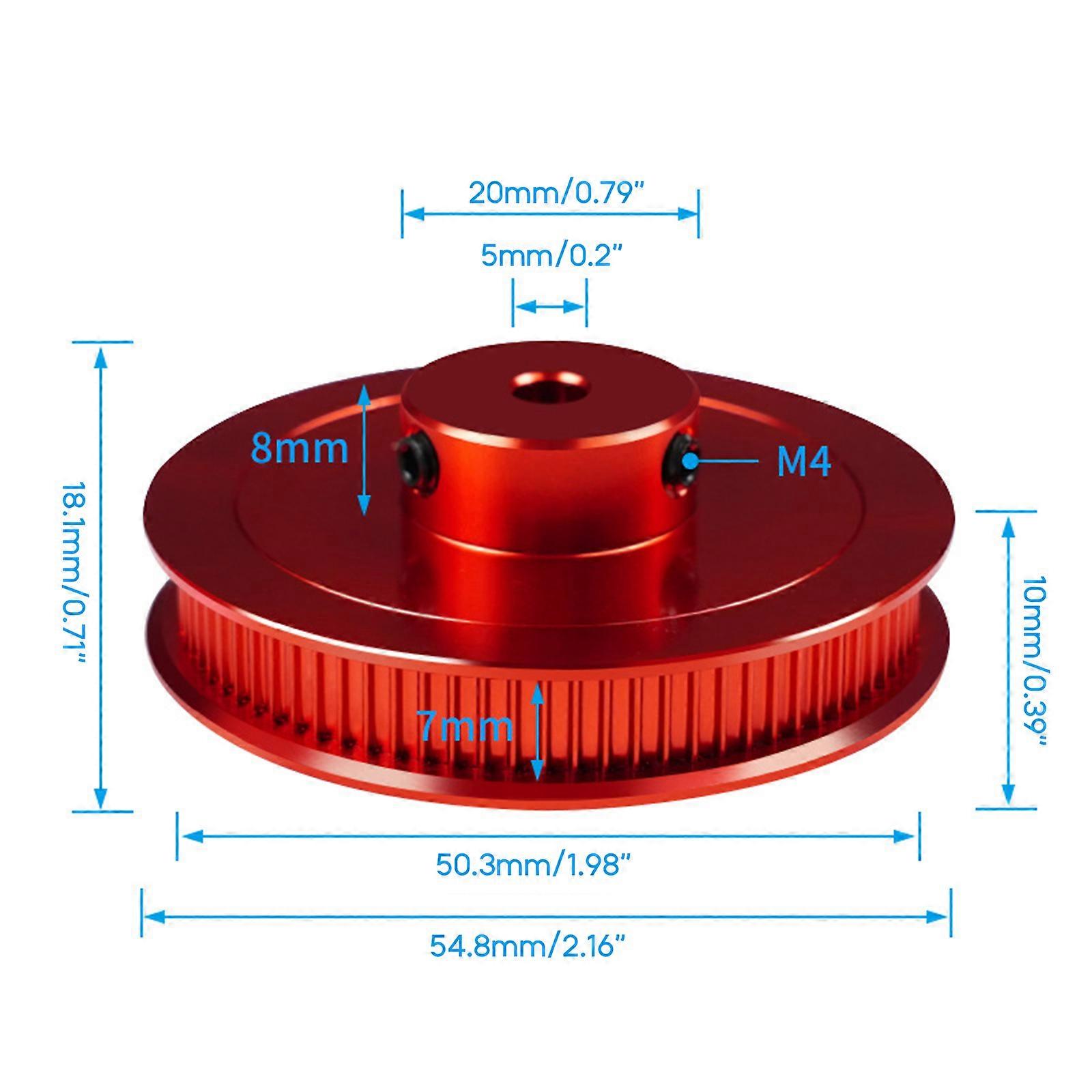 GT2 Timing Pulley 3D Printer Part 80 Teeth 2GT Synchronous Pulley Bore ...