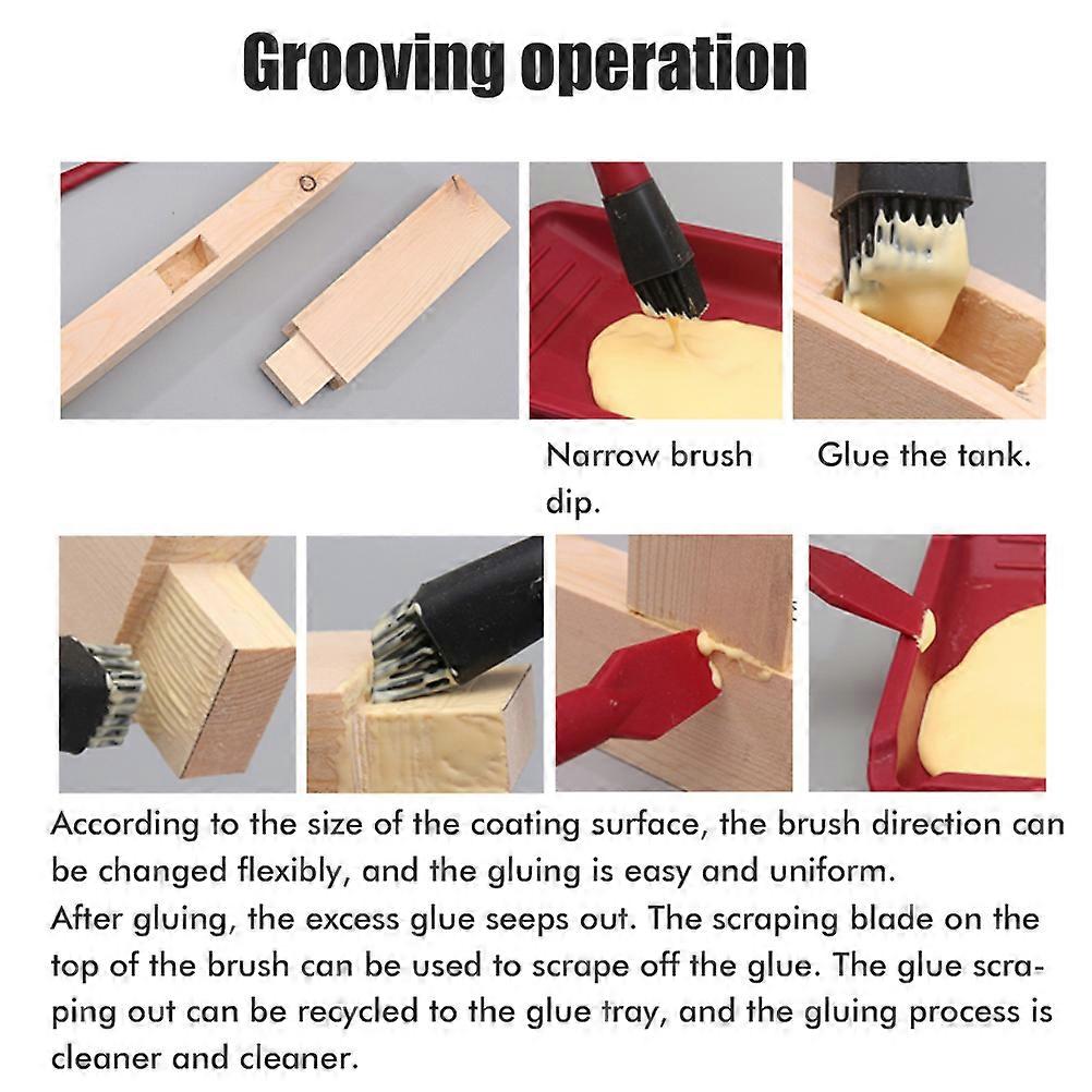 4pcs/set Woodworking Glue Brush Tool Kit Silicone Brush Durable Wood ...