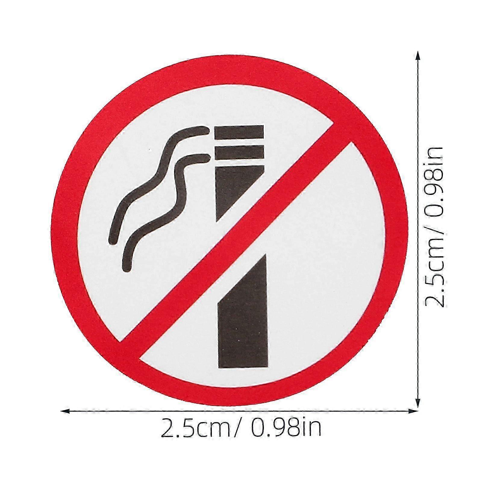 4 Rolls Smoking Notice Stickers No Smoking Sign Stickers Self-adhesive ...