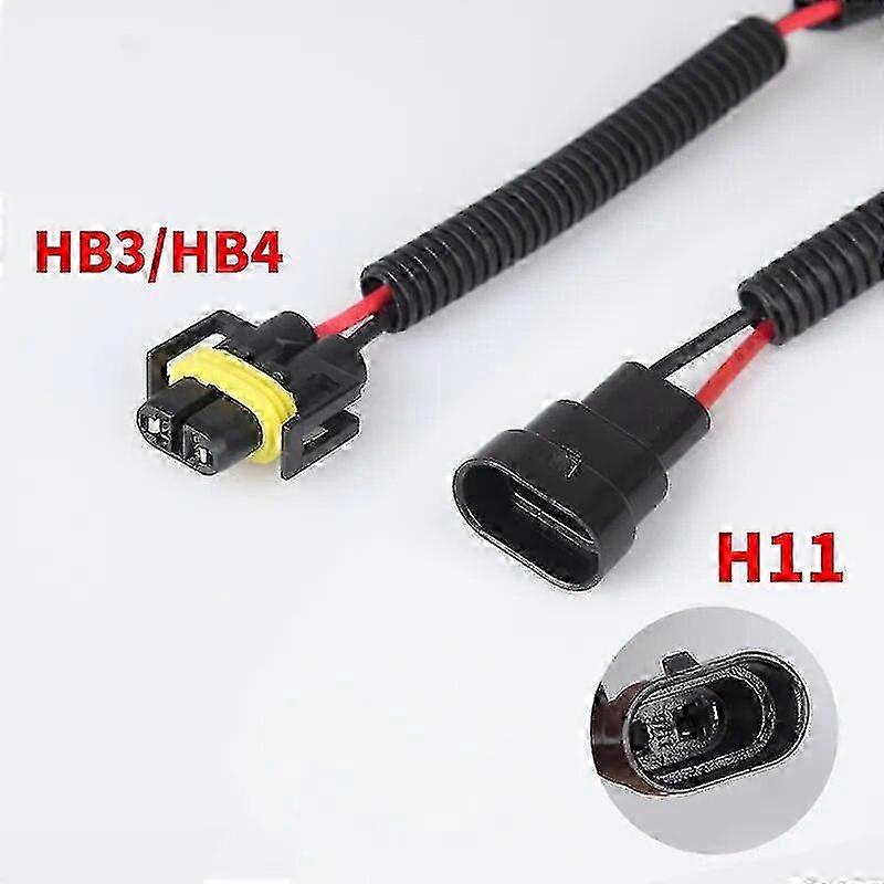 H11 to 9005/9006 HB3/HB4 Headlight Fog Light Adapter Wiring Harness 2 ...
