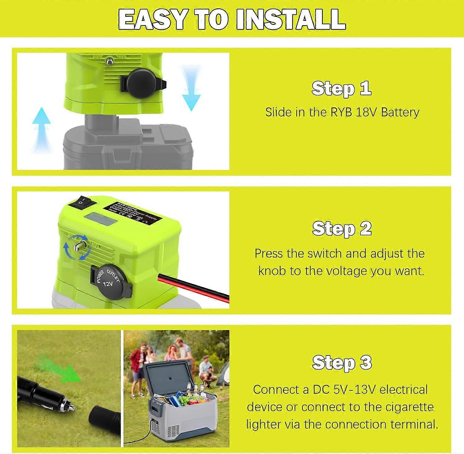 18V to12v Step Down Converter for Ryobi 18v Battery, Power Wheels ...