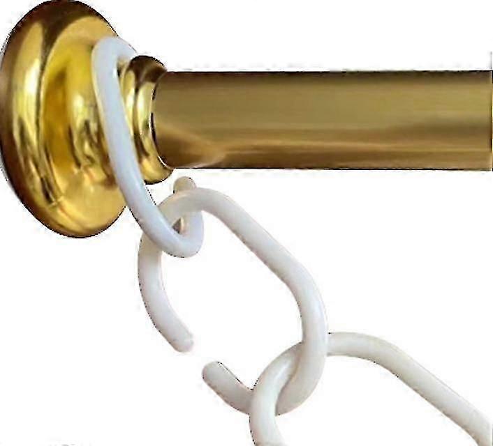 Shower curtain bar Retractable bathroom tumble dryer golden aluminum ...