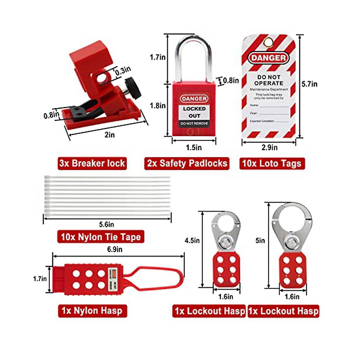 Electrical Lockout Tagout Kit -lock Out Tag Kits With Hasps,circuit ...