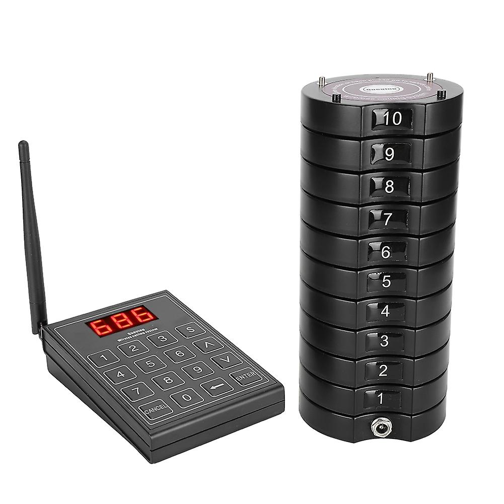 Wireless Guest Paging Queuing System 668-S with 10 Coaster Pagers (1 ...
