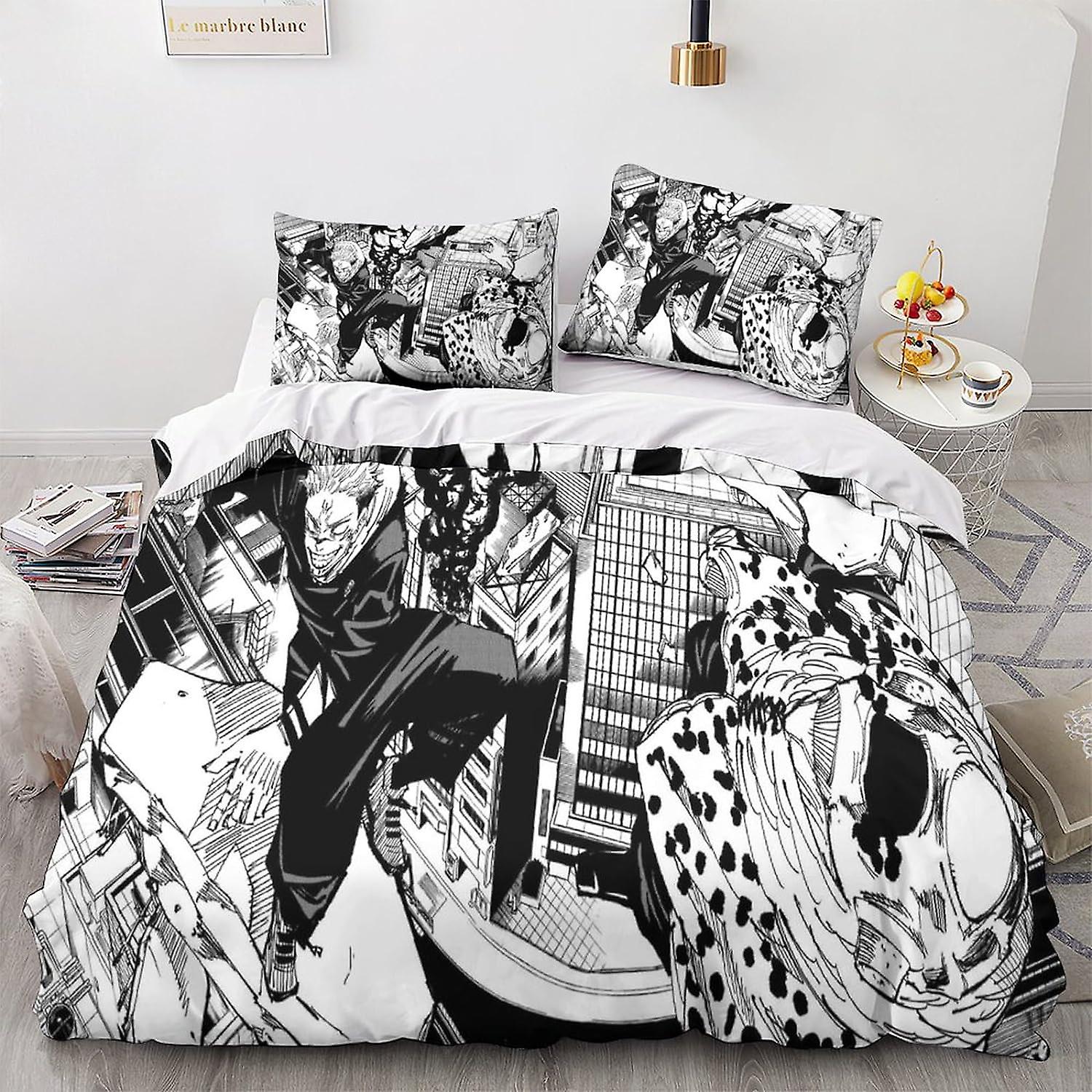 Jujutsu Kaisen Bedding Duvet Cover Set,3D Printed 3 Pieces Anime Quilt ...