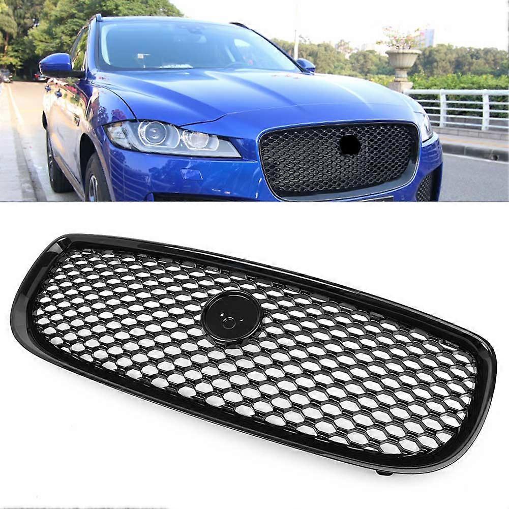Car Front Grille ABS Exterior Moulding Honeycomb Grill For Jaguar XE 15 ...