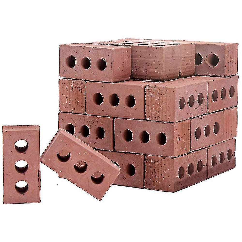 New 56pcs Mini Cement Cinder Bricks Build Your Own Tiny Wall Mini Red ...
