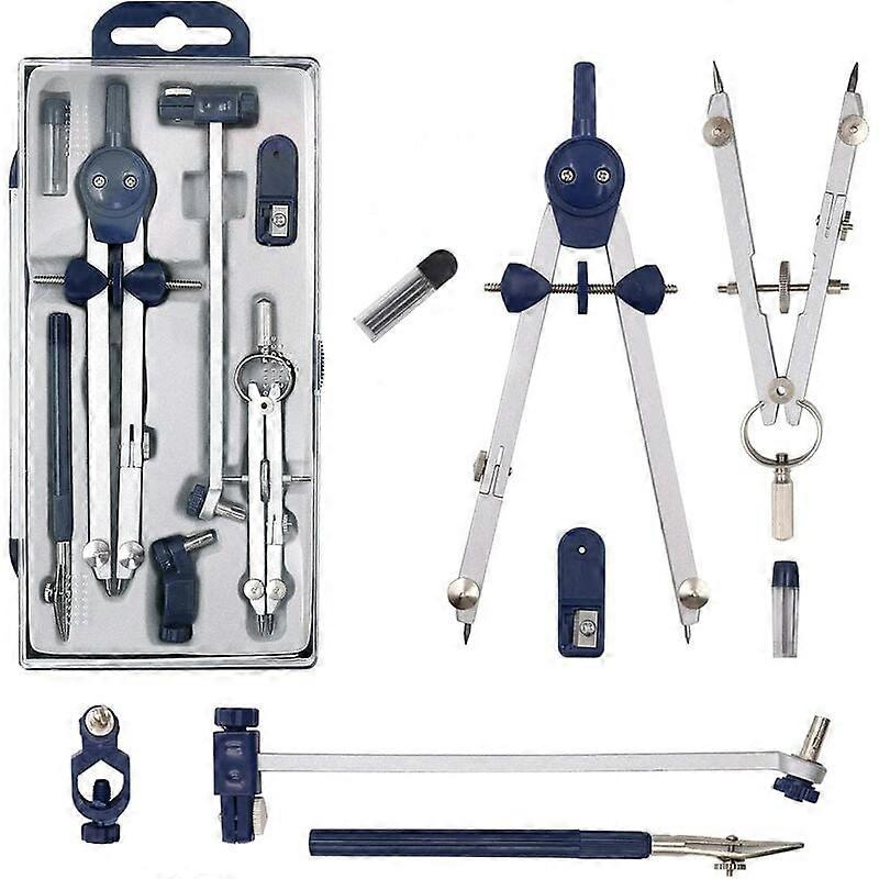 Set with stainless steel compasses and 5 accessories for children for ...