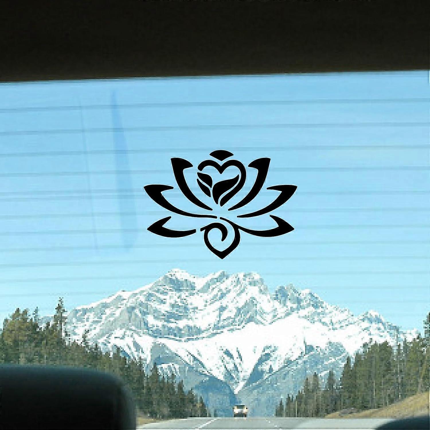 4 Styles Lotus Flower Decal Black Lotus Car Sticker Flower Car Decals ...