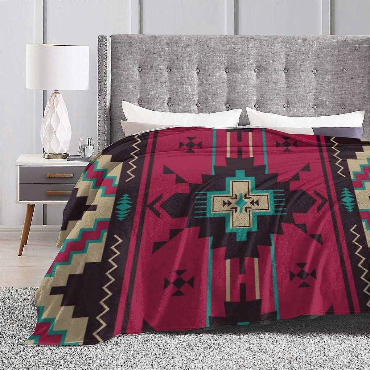 Native Southwest American Indian Aztec Navajo Throw Blanket Soft ...