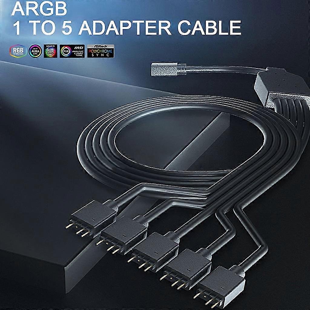 Argb 1 To 5 3pin 5v Flexible Fan Rgb Adapter Cable Computer For Case ...