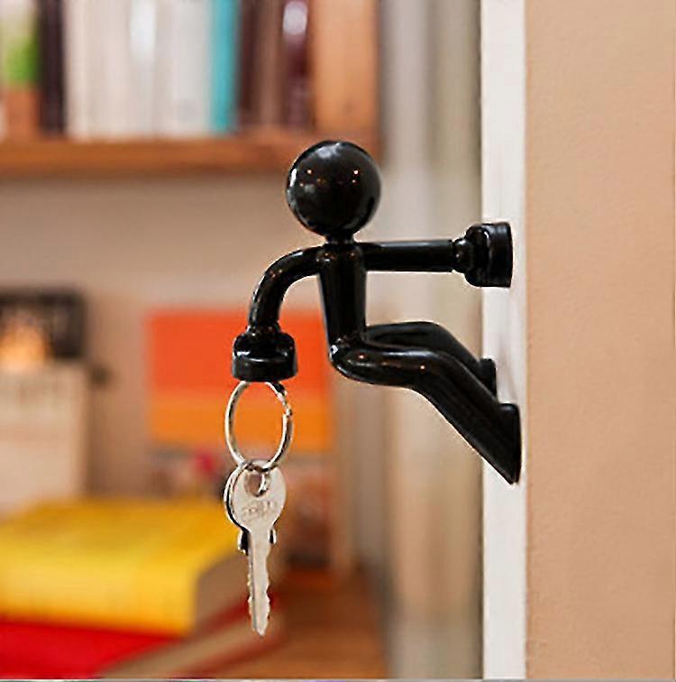 Magnetic Key Holder Magnetic Man Key Hook Wall Key Holder(2pcs,black ...