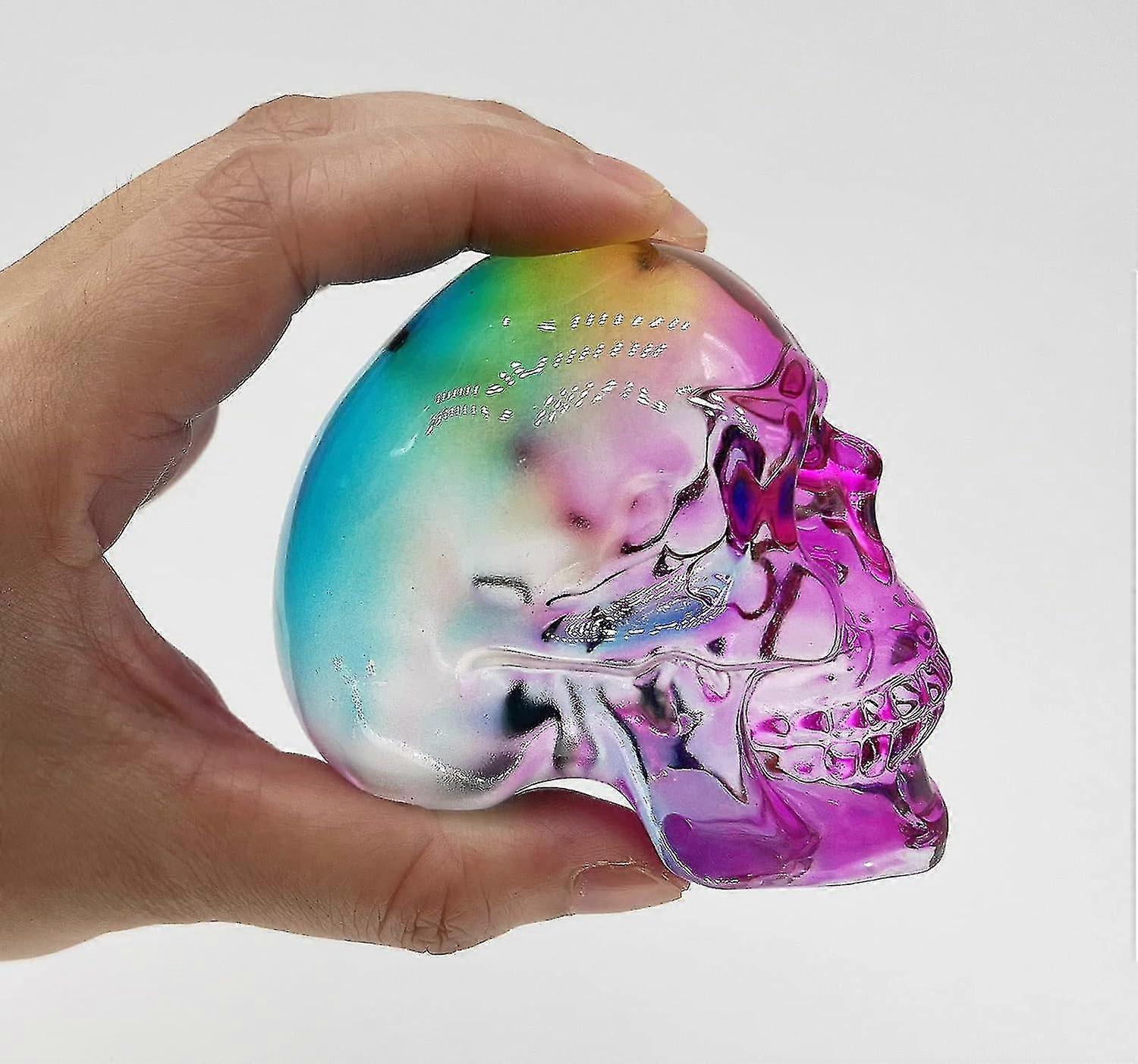 Crystal Skull Head Statues Clear Skull Figurines K9 Glass Skull ...