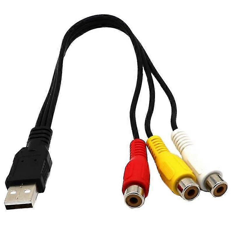 Usb to 3rca Cable Usb Female to 3 Rca Rgb Video Av Composite Adapter ...