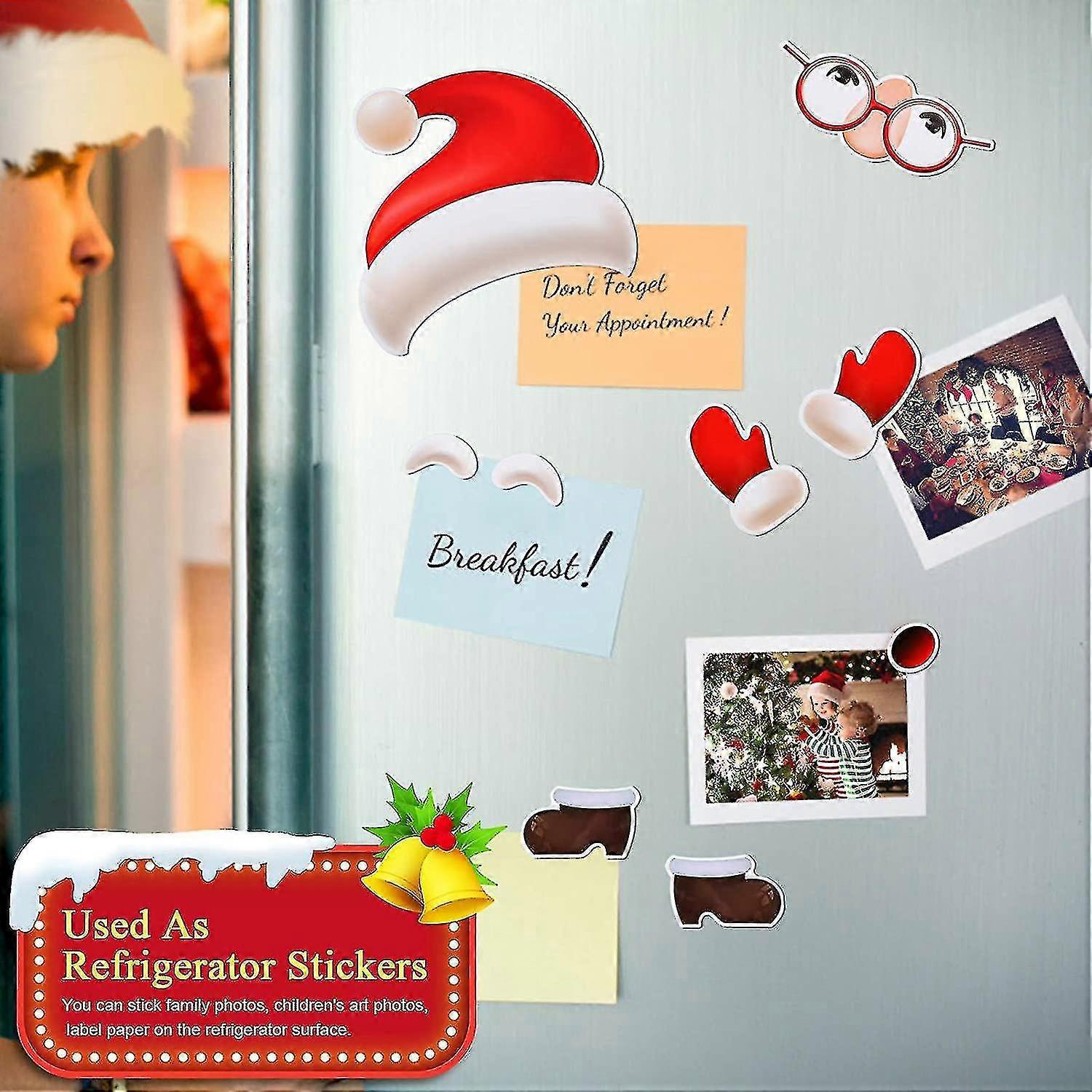 Santa Claus Refrigerator Magnets Stickers Set,christmas Decorations ...
