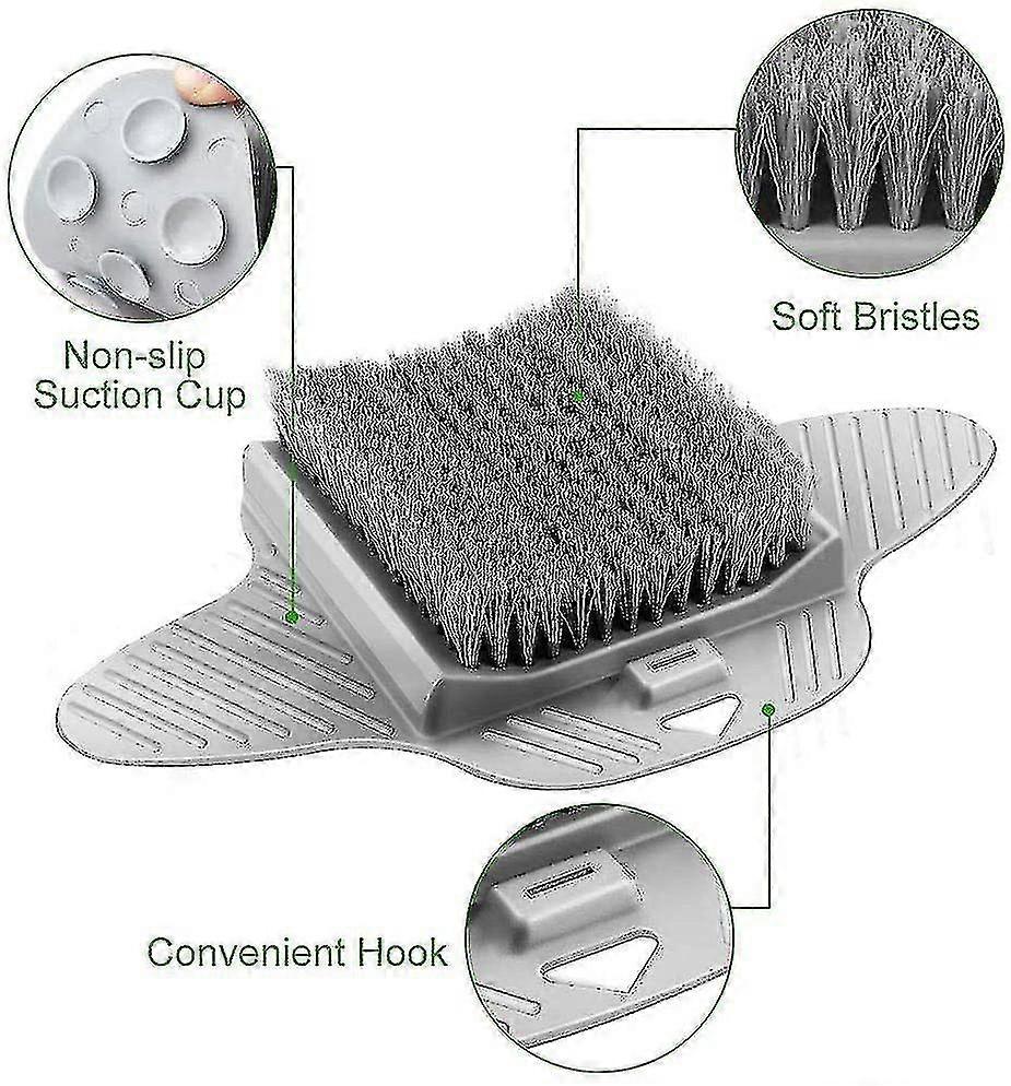 Foot Scrub Brush Foot Massager Massager Shower Brush With Non-slip ...