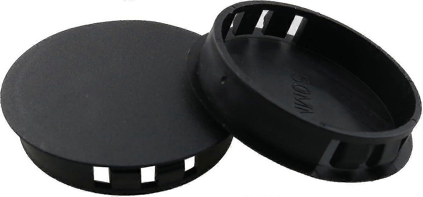 10pcs Black Hole Plugs 50mm/2" Plastic Round Flush Type Snap in Locking ...