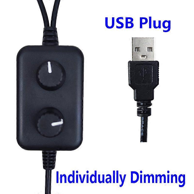 USB Dual Gooseneck Adjustable LED Spot Lights Illuminator Lamp 25 32mm ...